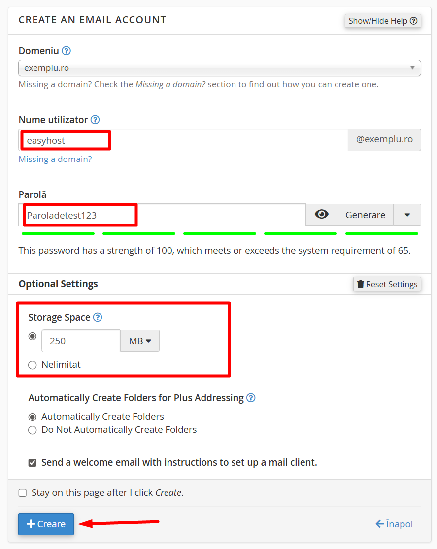 Cum să creez și să șterg o adresă de e-mail – Documentatie Easyhost